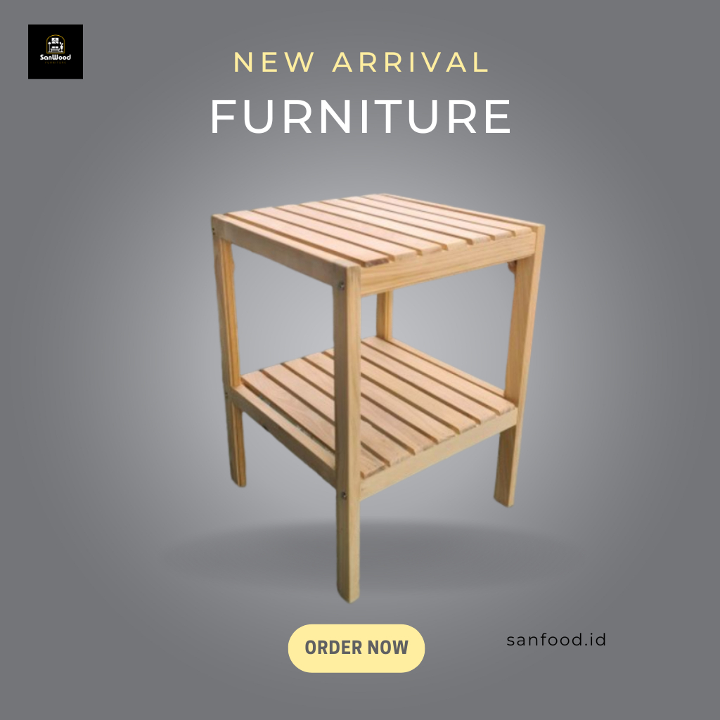 Jual SanWood Nakas Rak Susun Serbaguna 2 Tingkat Rak Samping Kamar Rak ...