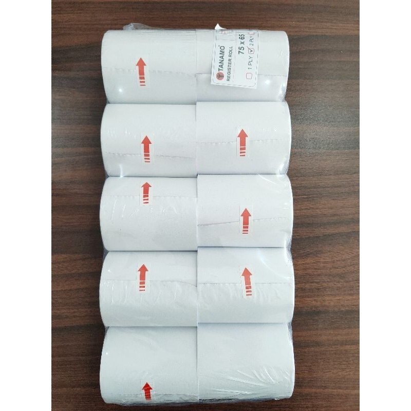 Jual 10buah!! Kertas telstruk 75*65 2 ply/kertas kalkulator kasir ...