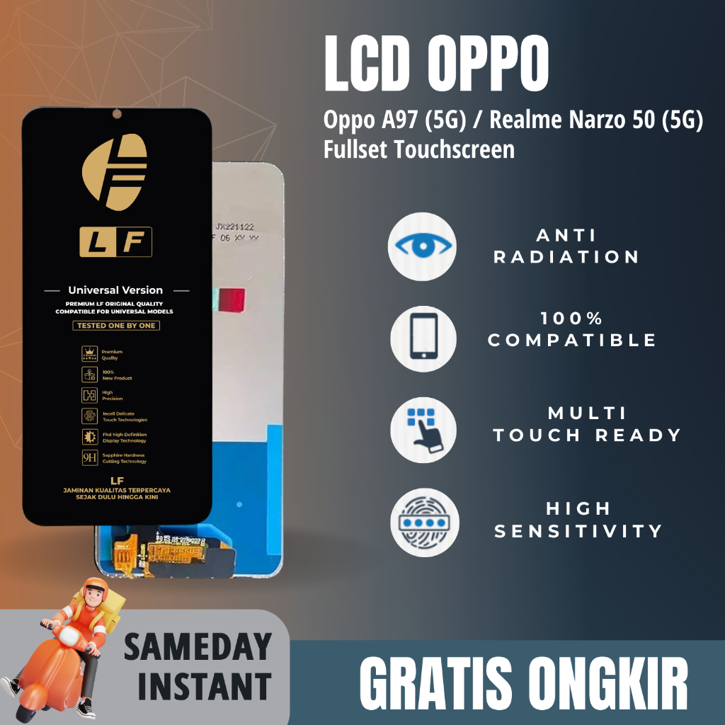 Jual LF - (GARANSI LEM) LCD Oppo A97 5G / Realme Narzo 50 5G Fullset Touchscreen | Shopee Indonesia