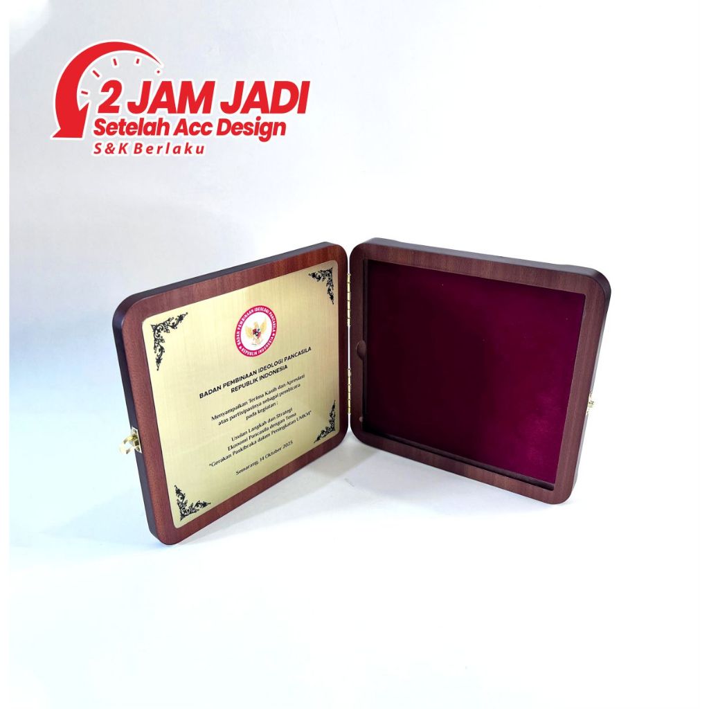 Jual PLAKAT EXPRESS | Plakat Kayu Plat Kuningan Custom Mewah Souvenir ...