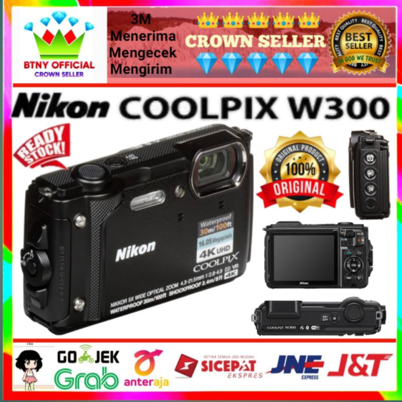 Jual NIKON Coolpix W300 WIFI Underwater Kamera Waterproof GPS 4K Video ...