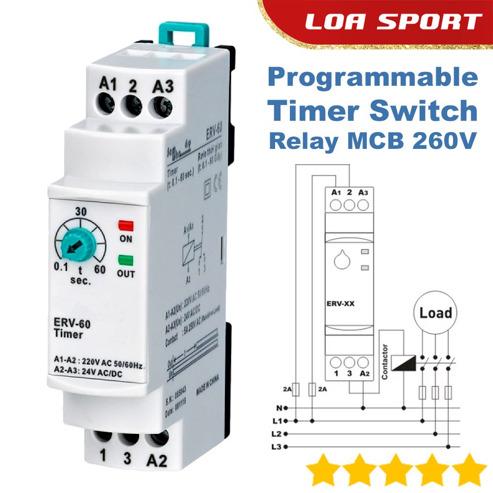 Jual MCB Timer Switch Relay Programmable 260V 5A Saklar Listrik Atur ...
