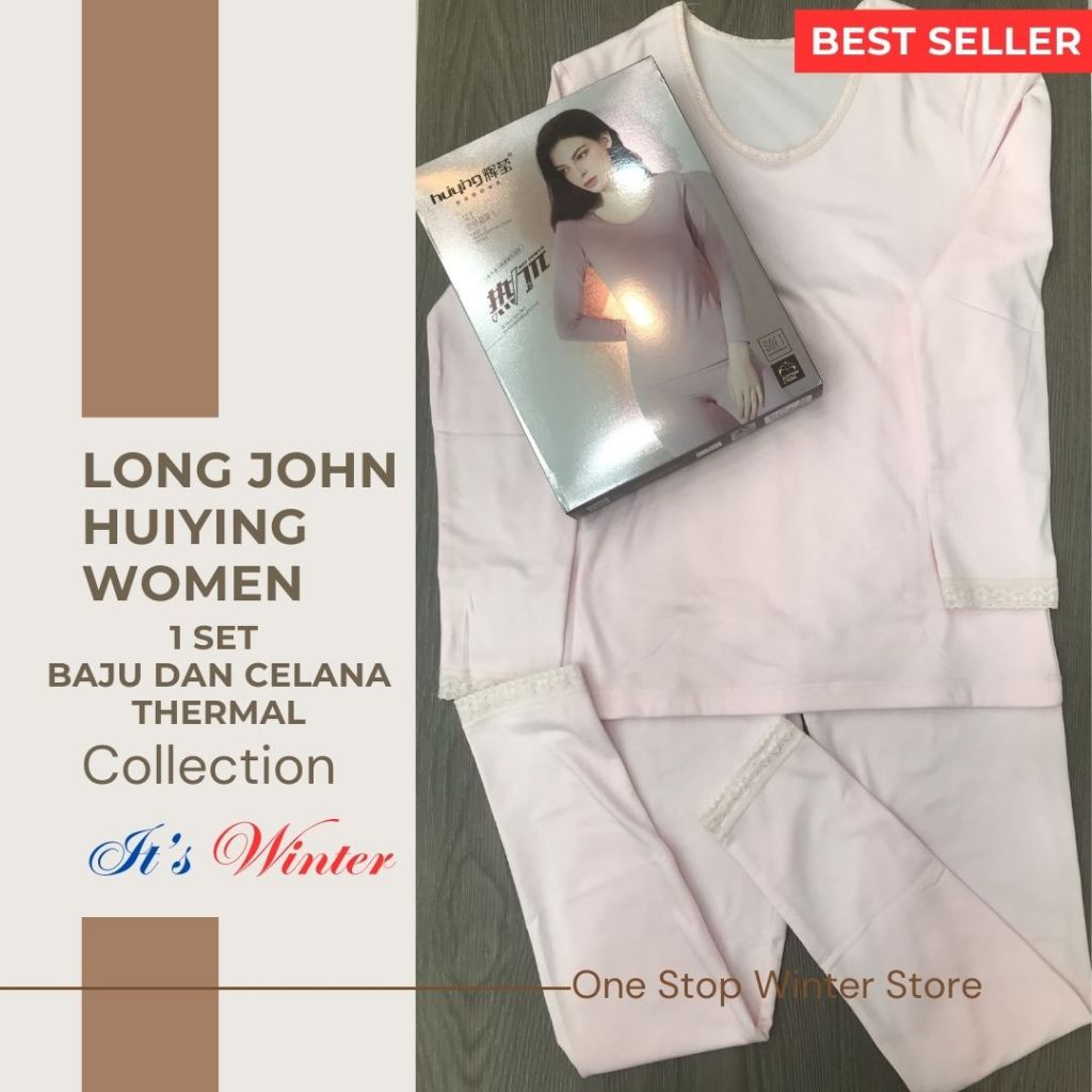 Jual Long John Wanita Huiying Pakaian Dalam Musim Dingin Baju Dalam Winter 1 Set Baju Dan Celana ...