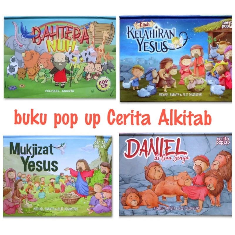 Jual Buku POP UP cerita Alkitab ( Dlm Bhs Indonesia ) ( Beli 2 buku ...