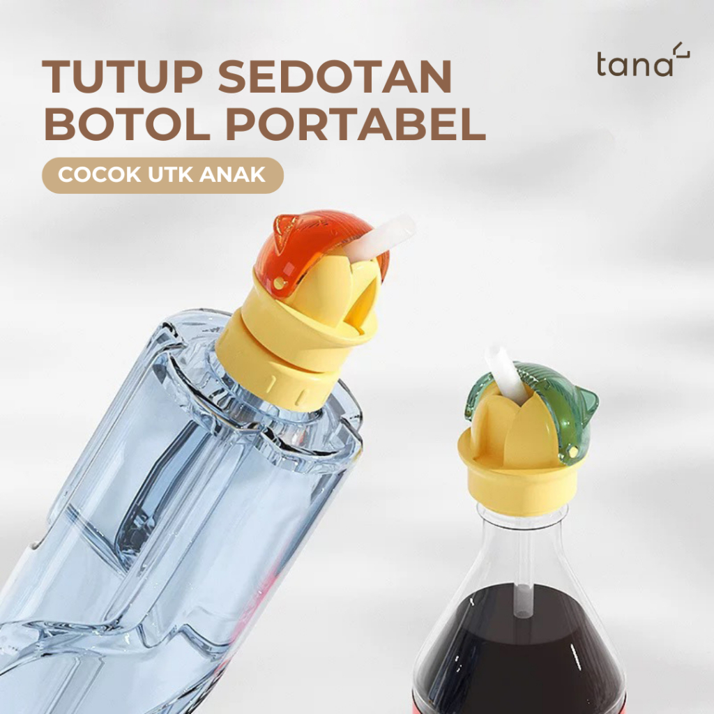 Jual Reusable Water Bottle Lid for Children/Straw Lid for Children ...