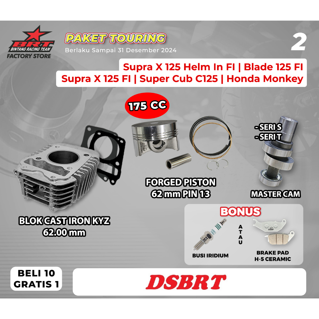 Jual PAKET BORE UP BRT BLOK + NOKEN AS CAM SUPRA X 125 FI BLADE 125 FI BORE UP 150 155CC 175CC ...