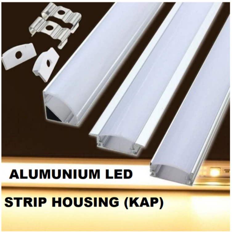 Jual KAP HOUSING ALUMUNIUM LED STRIP 1 METER/ COVER LAMPU LED STRIP ...