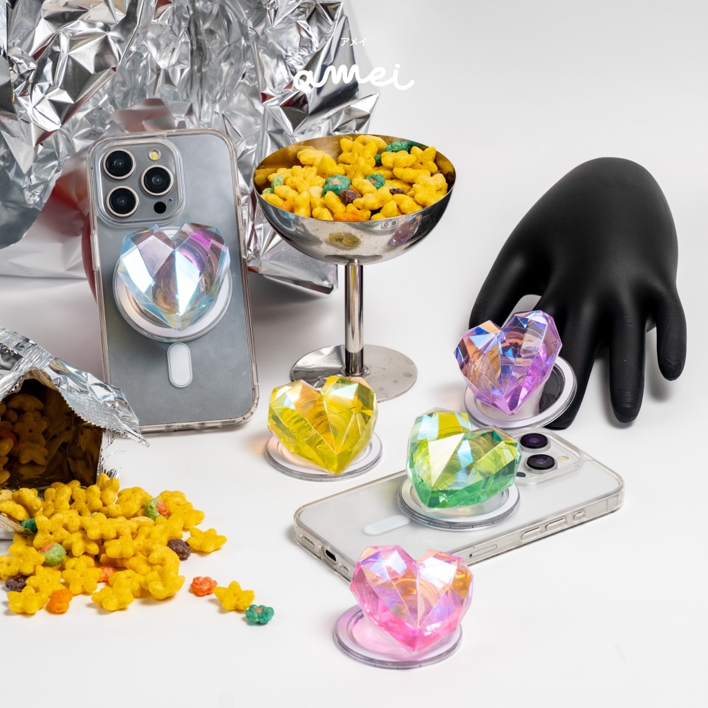 Jual AMEIGOODS Glaze Love Crystal Popsocket Magnetic Magsafe Universal ...