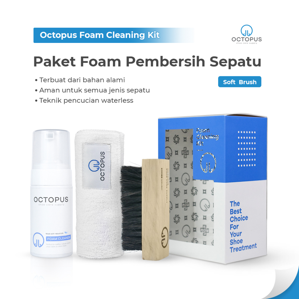Jual Octopus Foam Shoe cleaner kit Paket Pembersih Sepatu Putih Tas ...