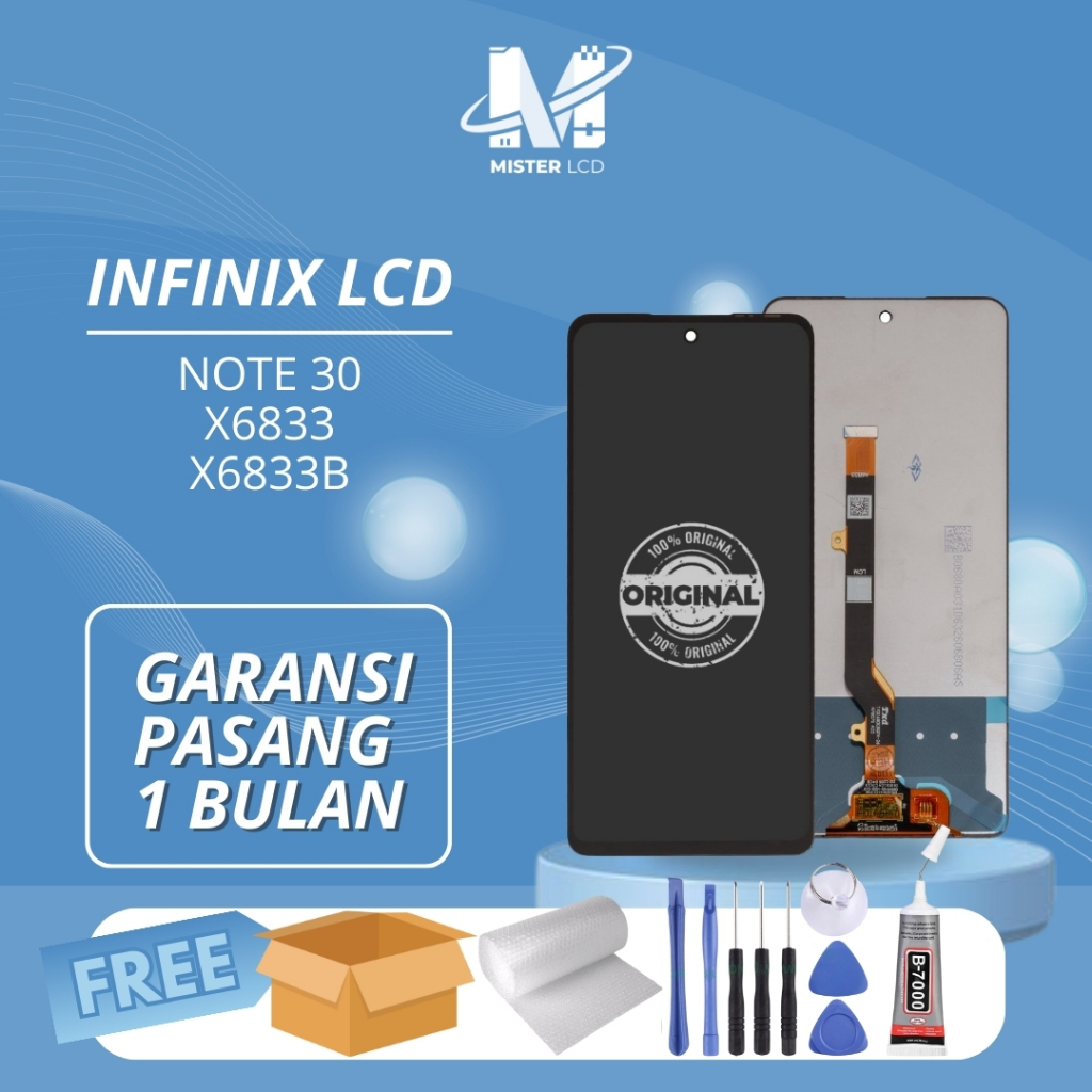 Jual LCD INFINIX NOTE 30 / X6833 / X6833B FULLSET ORIGINAL FREE LEM ...