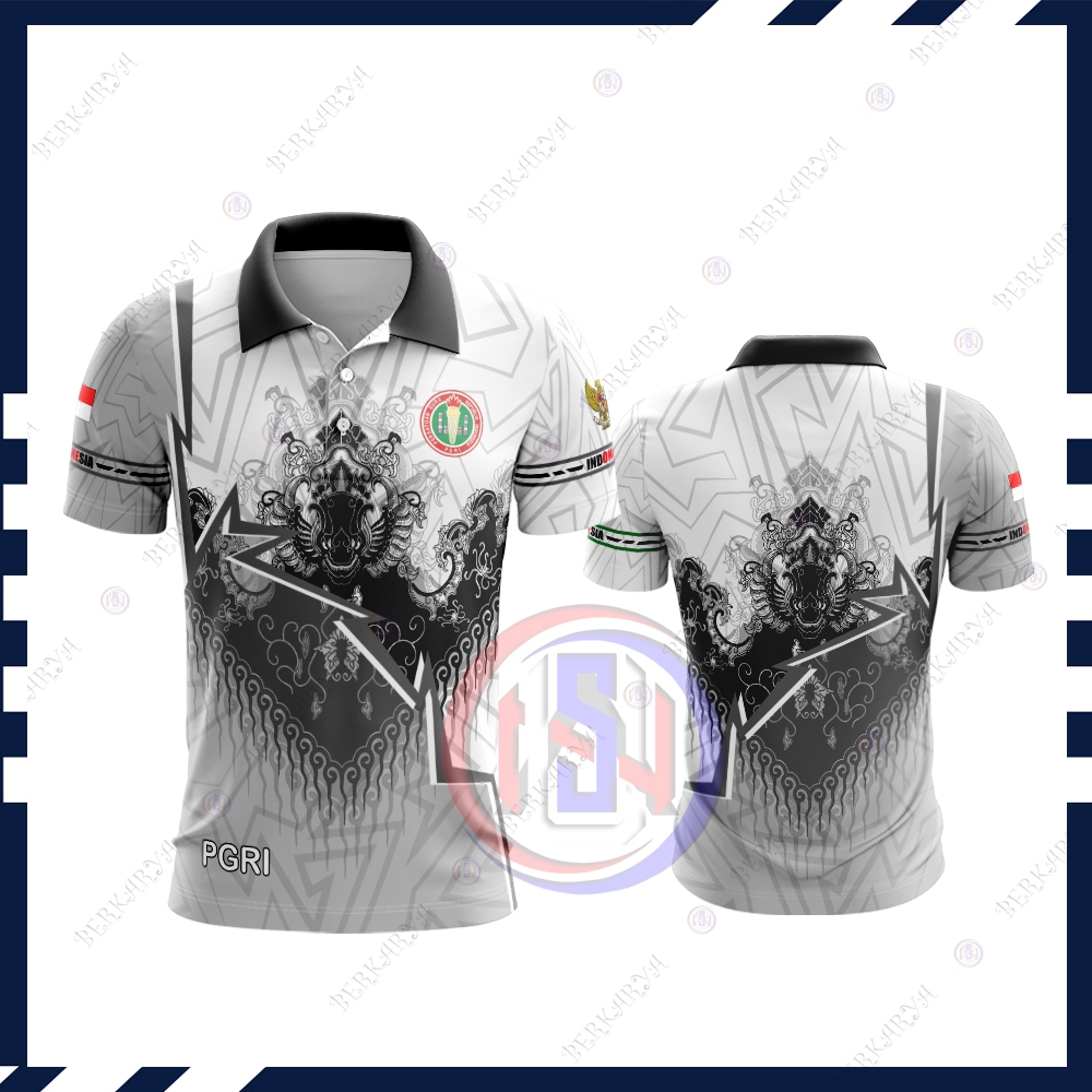 Jual Kaos Jersey PGRI Pria / Baju Guru Seragam Batik PGRI Fullprint / Kaos PGRI Pria Berkerah ...