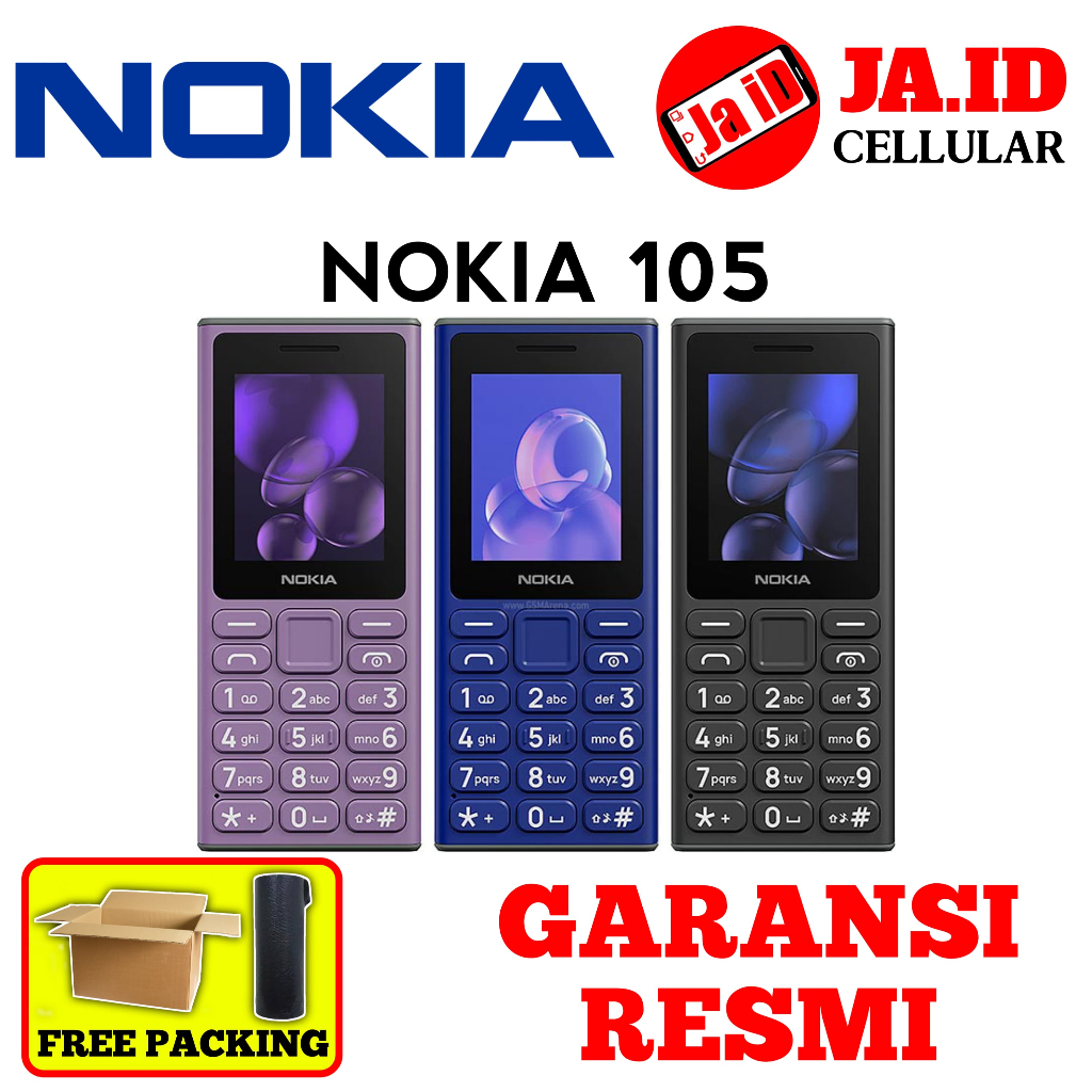 Jual FEATURE PHONE NOKIA 105 2023 ORIGINAL GARANSI RESMI | Shopee Indonesia