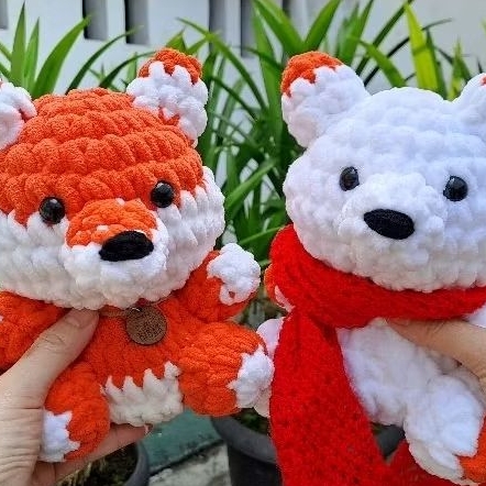 Jual Boneka rajut rubah fox / amigurumi fox / Plushie fox | Shopee ...