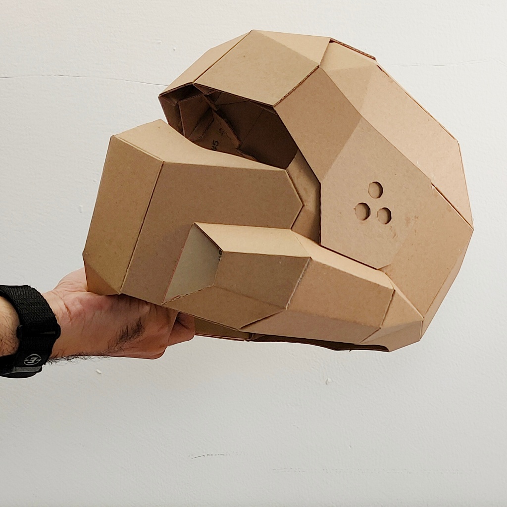 Jual Stiker Pola/template Kerajinan Kardus no.2615: Helm Pilot Sci-fi ...