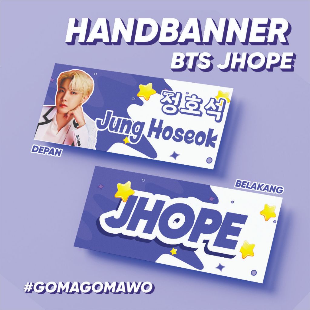 Jual HAND BANNER BTS OCEAN 2SISI (HARGA 1 PCS + LAMINASI 2 SISI) GOMAWO ...