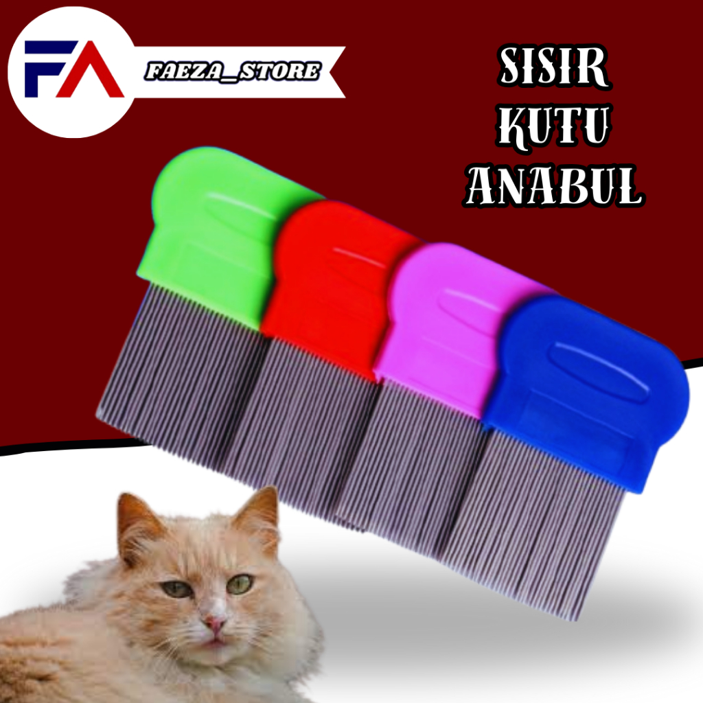 Jual Sisir Caplak Anti Kutu Ketombe Anjing Kucing Steel Serit FAEZA ...