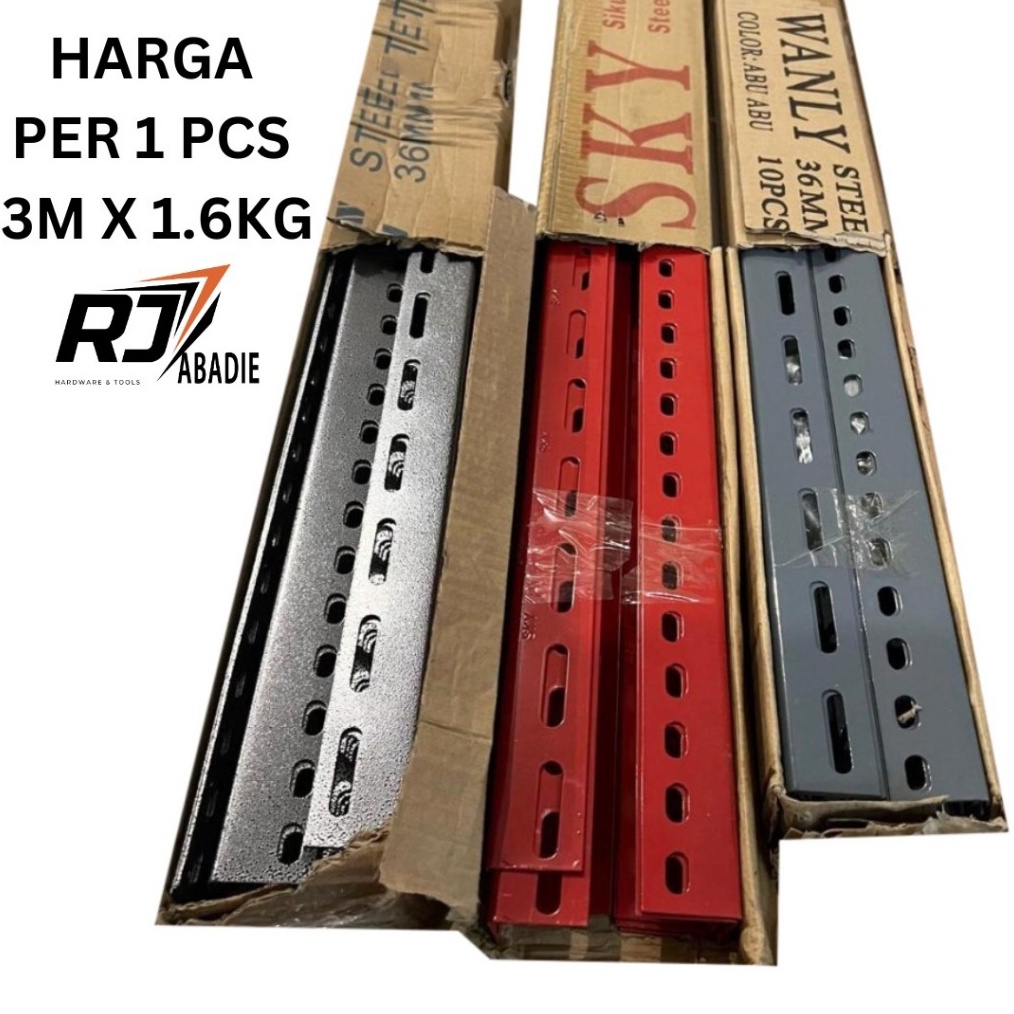 Jual Siku Lubang 16KG Panjang 3 Meter 36x36mm Tebal Plat Besi Lobang ...
