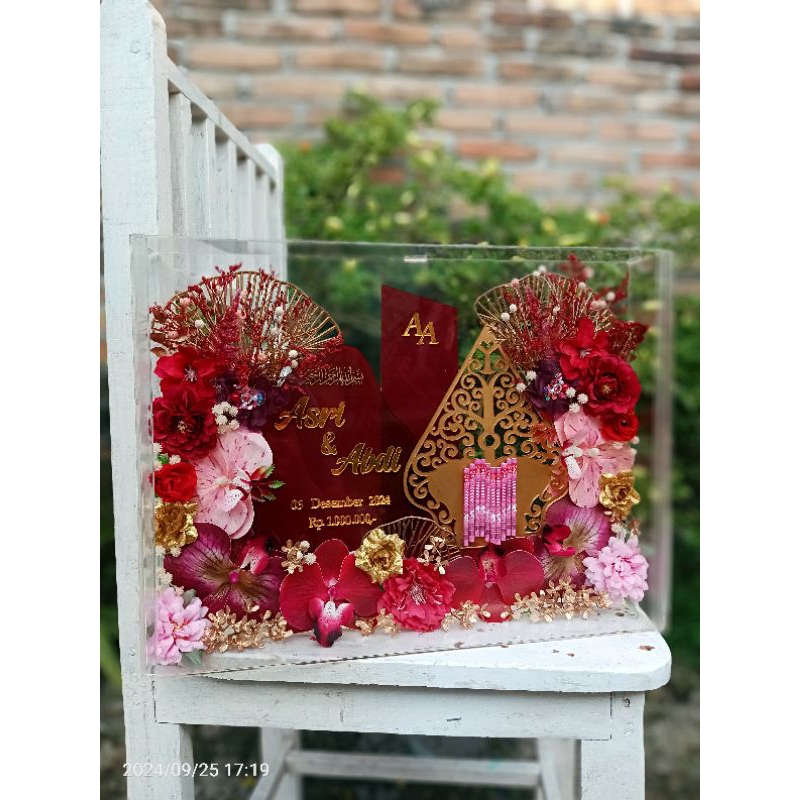 Jual Bingkai Mahar Pernikahan Akrilik / Frame Mahar Pernikahan uk. 30 x ...