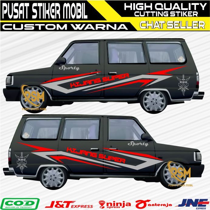Jual Stiker mobil kijang kapsul Stiker Mobil Kijang Super Model Tribal ...