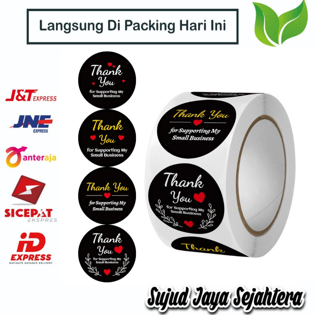 Jual 13. [STOCK TERBATAS] STICKER THANK YOU STICKER TERIMA KASIH (MODEL ...