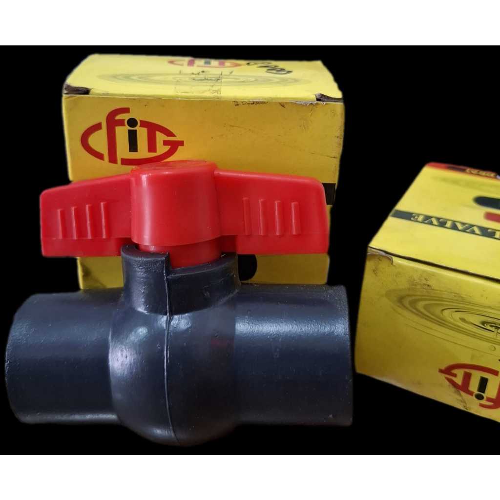 Jual FIT Stop Kran Pipa PVC Plastik 3/4 / Ball Valve FIT PVC 3/4 ...