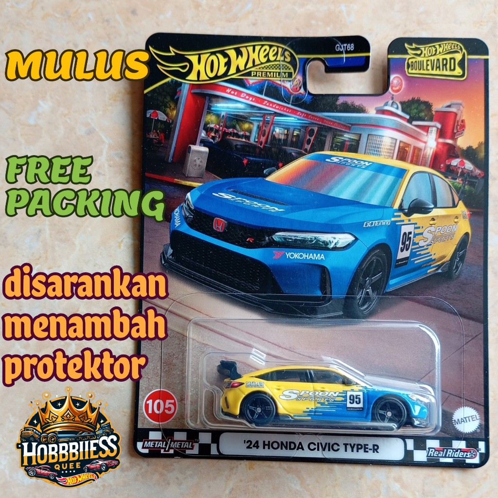 Jual Hot Wheels Boulevard (2024 Mix 3) No 105 '24 Honda Civic Type-R ...