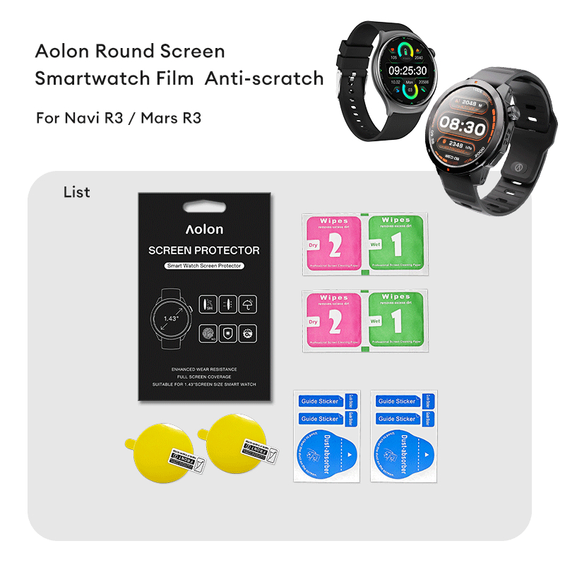 Jual Aolon 1.43inch Round screen protector for Navi R3 / Mars R3 ...