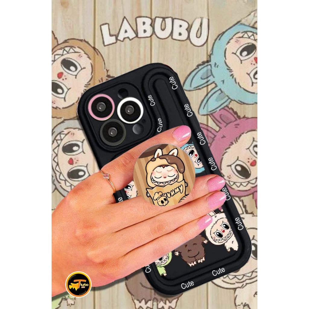 Jual SSP007 Paket Hemat Popsocket + Labubu Double Side Case Cute ...