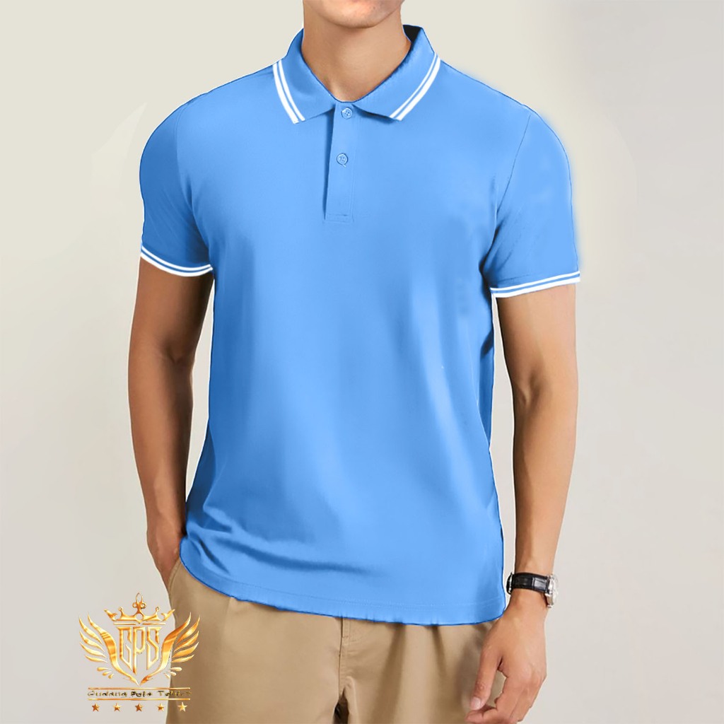 Jual GPS / Kaos Polo Shirt Kerah LIS / Baju Pria dan Wanita / Seragaman ...