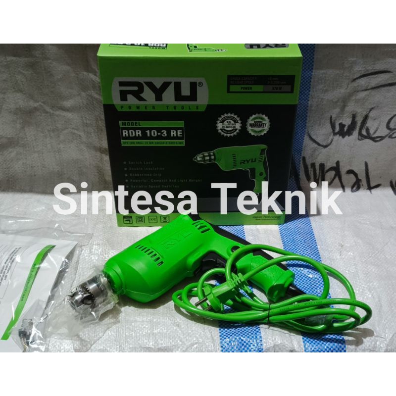 Jual Mesin Bor Tangan 10mm 370watt RYU RDR 10-3RE ORIGINAL | Shopee ...