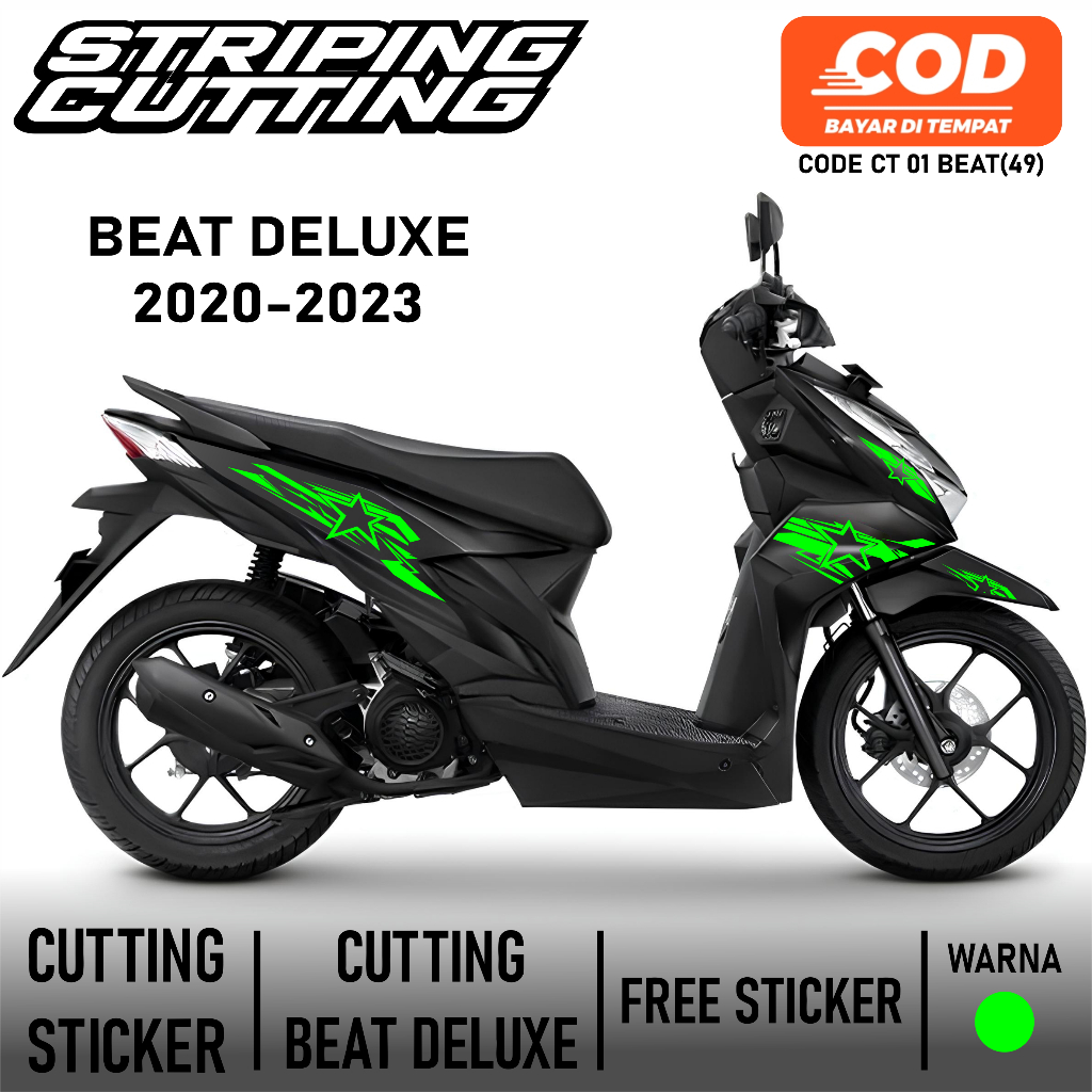 Jual CUTTING STIKER SIMPEL HONDA BEAT DELUXE BEAT STREET LIVERY STAR 3 ...