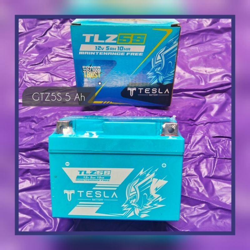 Jual AKI ACCU TESLA 5Ah GTZ5S YTZ5S AKI BEAT VARIO KARISMA | Shopee ...