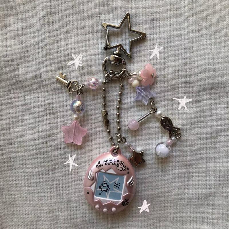 Jual tamagotchi pink angel gotch keychain trinkets charm | Shopee Indonesia