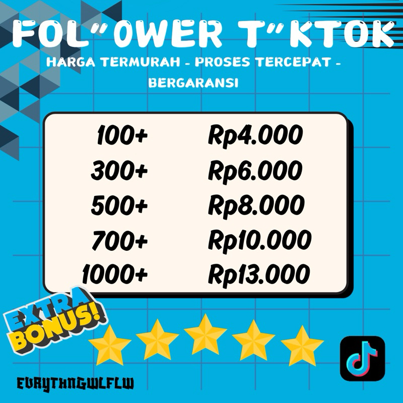 Jual PROSES CEPAT BERGARANSI, FOL"OWER MURAH DAN BERKUALITAS TINGGI ...