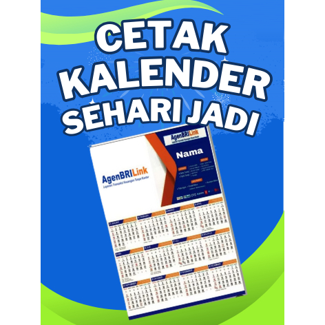 Jual Kalender Agen Brilink 2026 Custom Tanpa Minimal Order Finishing ...