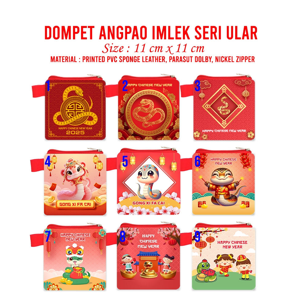 Jual Dompet Angpao Imlek Ular Snake Chinese New Year Red Envelope Wallet Angpao Ang Pao Hongbao ...
