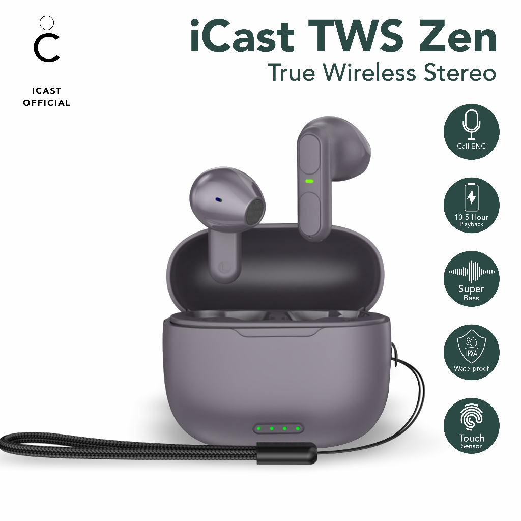 Jual iCast Zen True Wireless Bluetooth Earphone Earbuds TWS | Shopee Indonesia