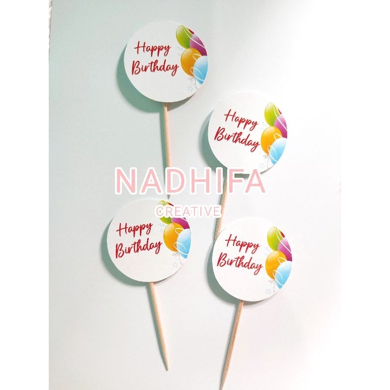 Jual Topper cake/Topper Kue Ulang Tahun/Topper Happy Birthday/Topper ...