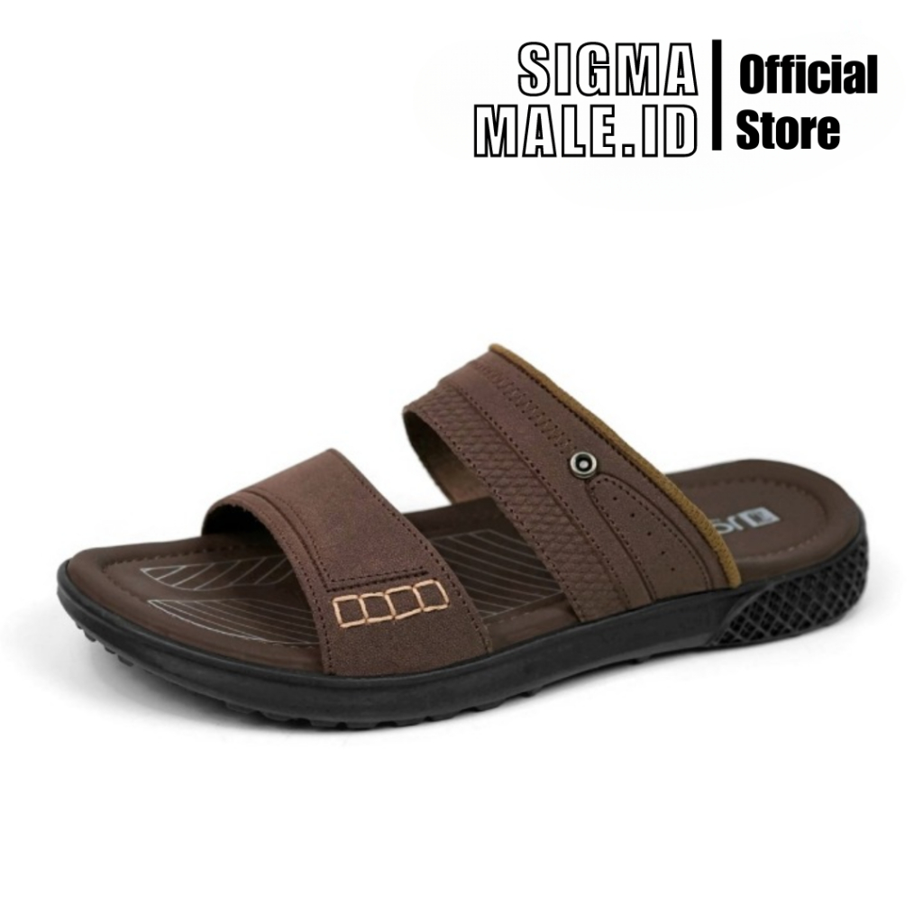 Jual Sandal Slop Kulit Pria Original Slip On Slide Casual Kasual Cowok ...