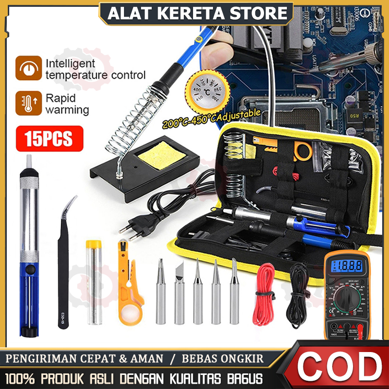 Jual Set Solder Listrik Lengkap Dengan Multimeter Iron Tool Kit 220V ...
