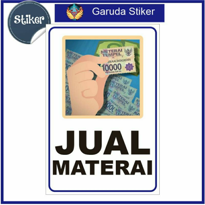 Jual Stiker materai, stiker jual materai | Shopee Indonesia