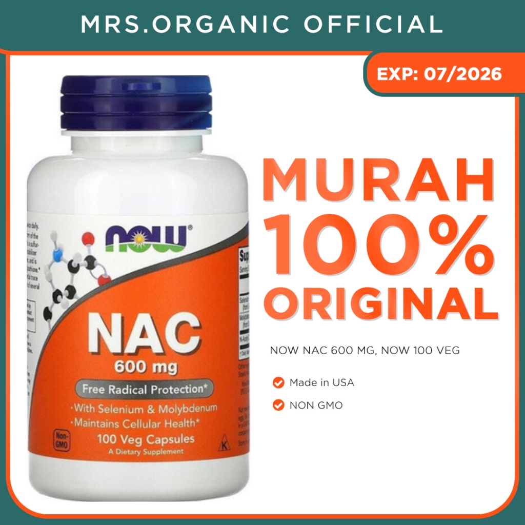 Jual NOW NAC 600 MG 100 Capsules - obat penghilang dahak batuk ...