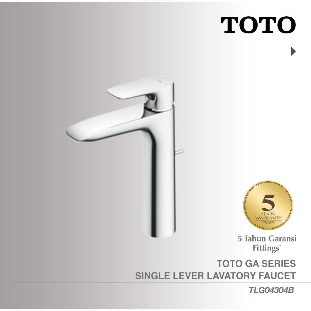 Jual TOTO GA Series Single Lever Lavatory Faucet TLG04304B | Keran ...