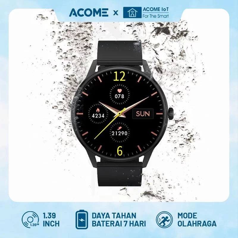 Jual ACOME Smart Watch C1 1.39" Screen Colorful Jam Tangan Pintar ...