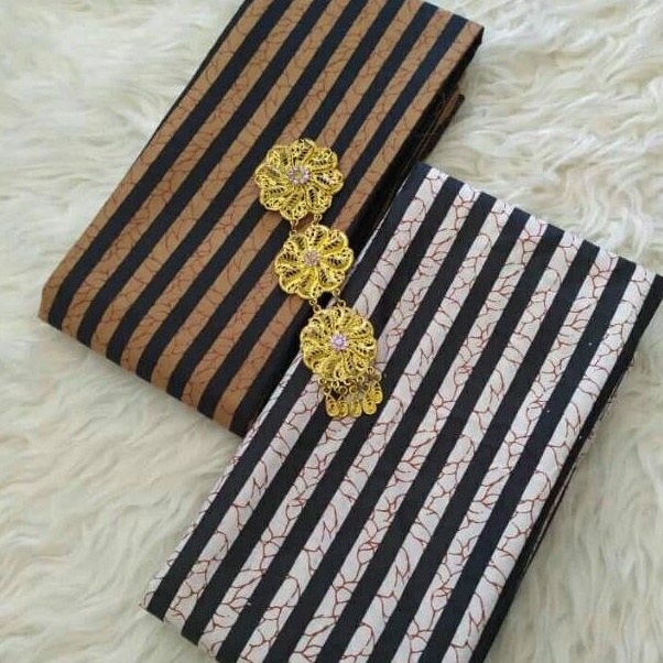 Jual Kain Batik Remekan Lurik coklatputih ART S1E6 | Shopee Indonesia