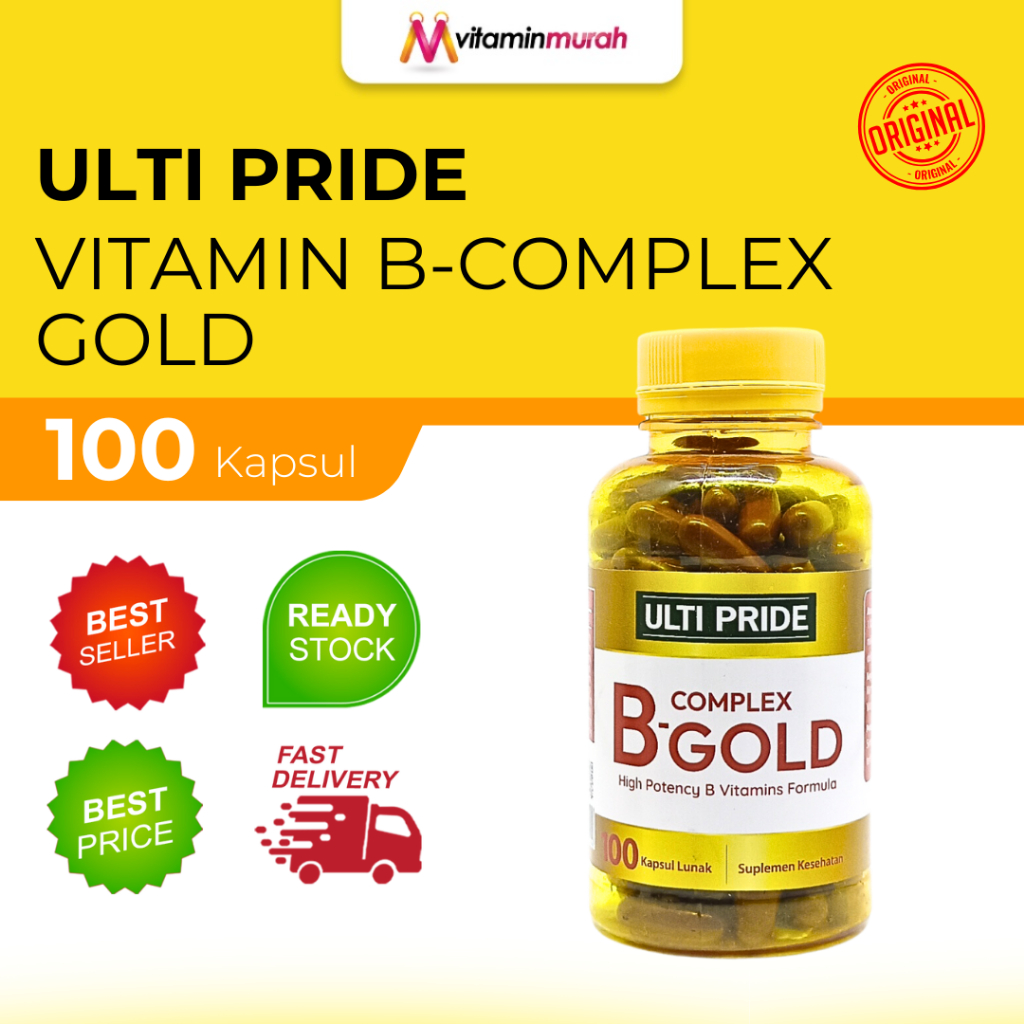 Jual ULTI PRIDE B COMPLEX GOLD ISI 100 KAPSUL LUNAK | Shopee Indonesia