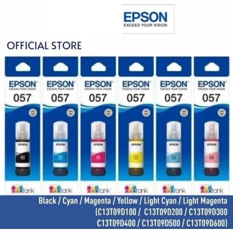 Jual Tinta Epson 057 Original Per 1Set 6Warna C. M. Y. BK. LM. LC | Shopee Indonesia
