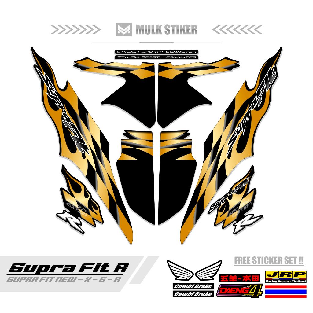 Jual STRIPING SUPRA FIT R / FIT S / FIT X / MTF 8 / STICKER / SETIKER ...