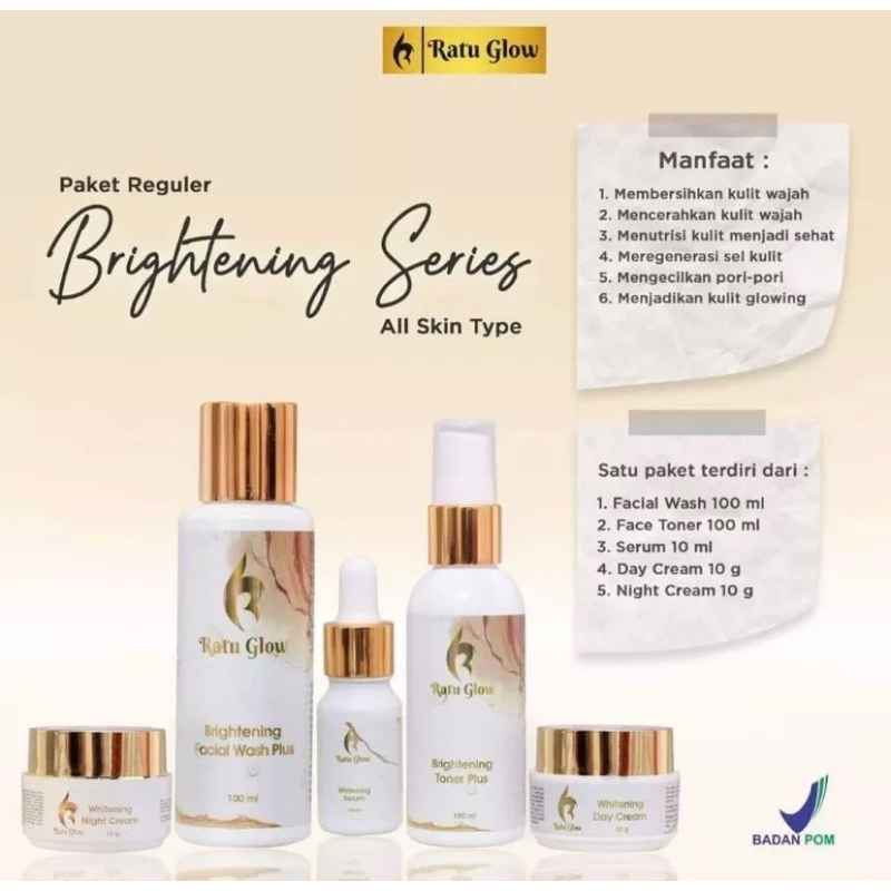 Jual RATU GLOW SKINCARE RATU GLOW REGULER BRIGHTENING REGULER ACNE PAKET RATU GLOW ORIGINAL BPOM ...