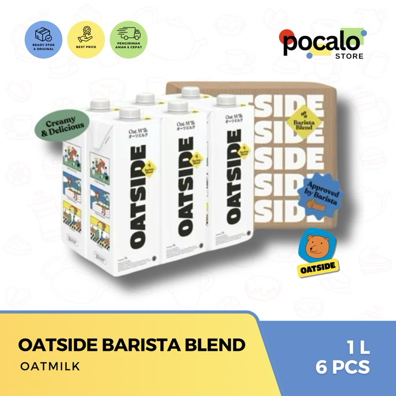 Jual Oatside Oat Milk 1 Liter ( 6 pcs ) - Barista Blend | Shopee Indonesia